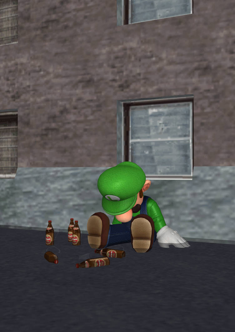 Luigi Is Drunk By Stormpuma On Deviantart