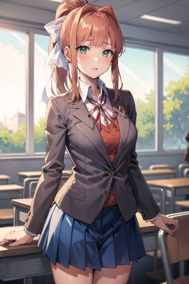 Monika Ddlc 2 By Artcave19 On Deviantart