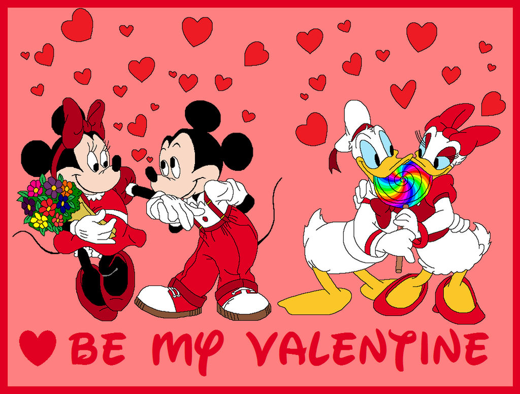 Disney Valentine Mickey Minnie Donald Daisy By Cartoon Girl 2010 On