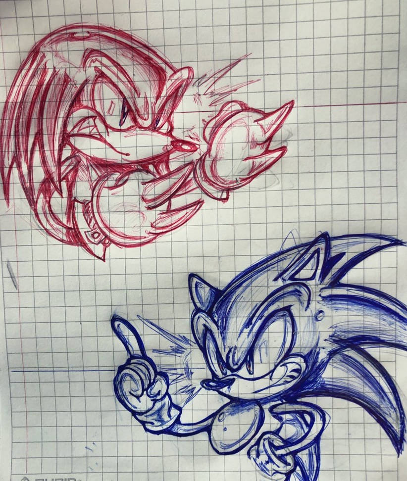 Knuckles Vs Sonic By Jx Spindazh On Deviantart