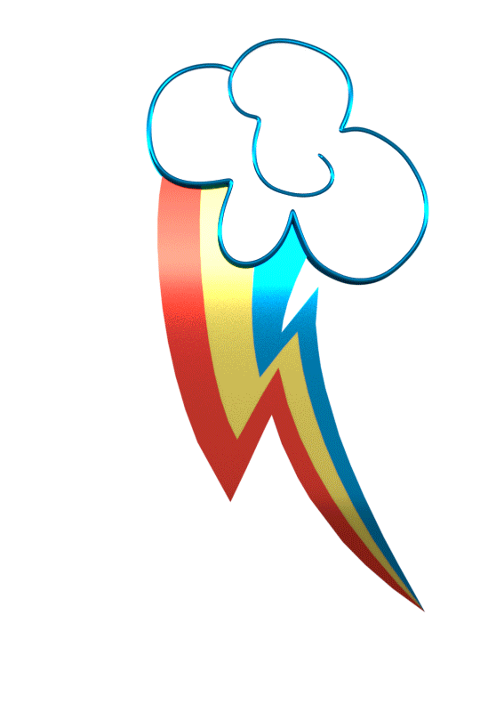 Rainbow Dash Cutie Mark 3d By Dakota W On Deviantart