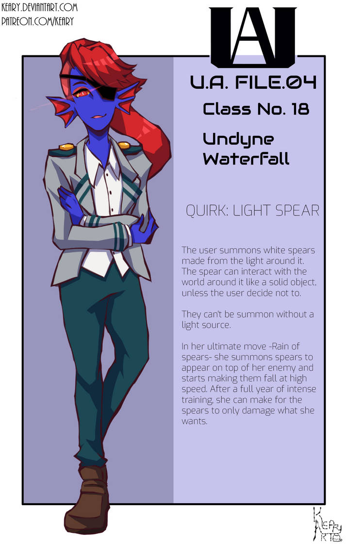 Undertale Au Hero Academia Undyne By Keary On Deviantart
