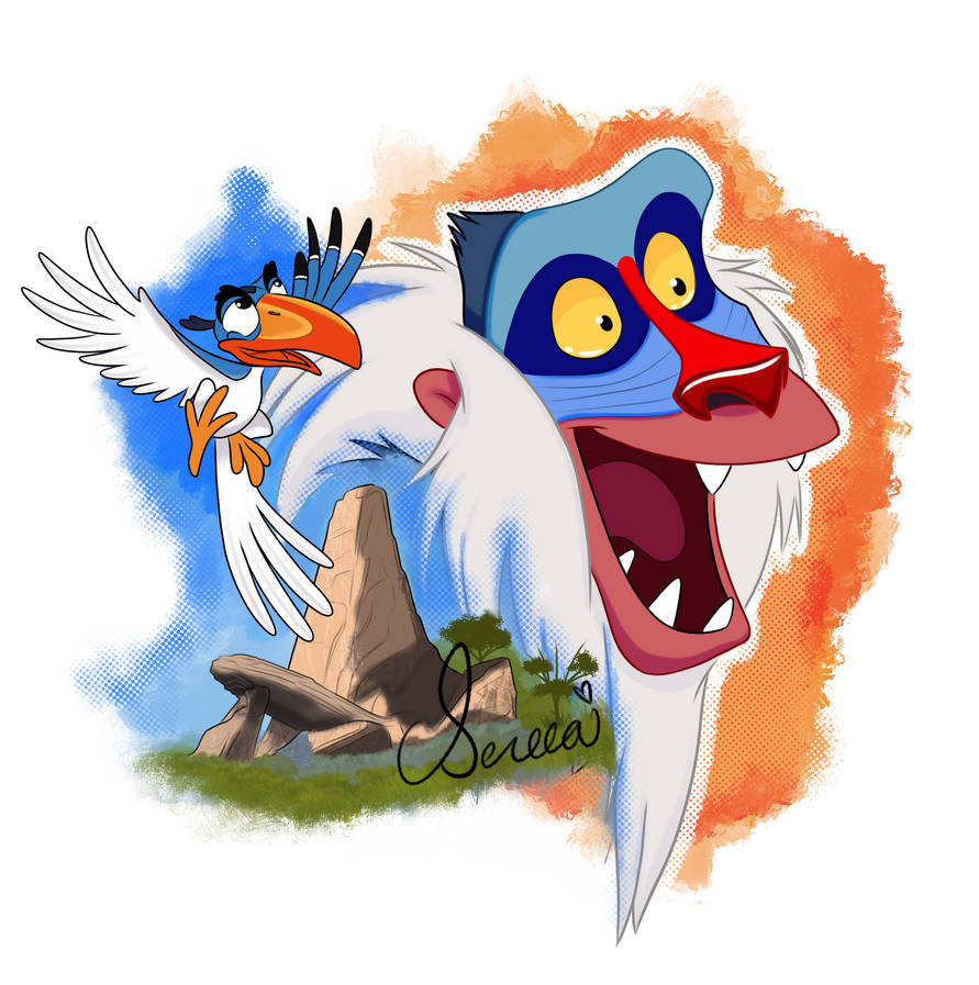Rafiki N Zazu By Sereea On Deviantart