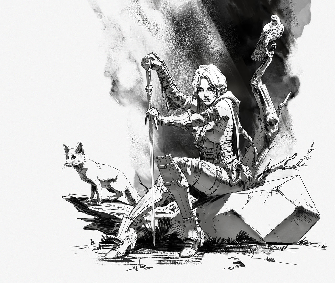 Ciri with small companions by mentoskova on DeviantArt Ciri with small companions by mentoskova on DeviantArt