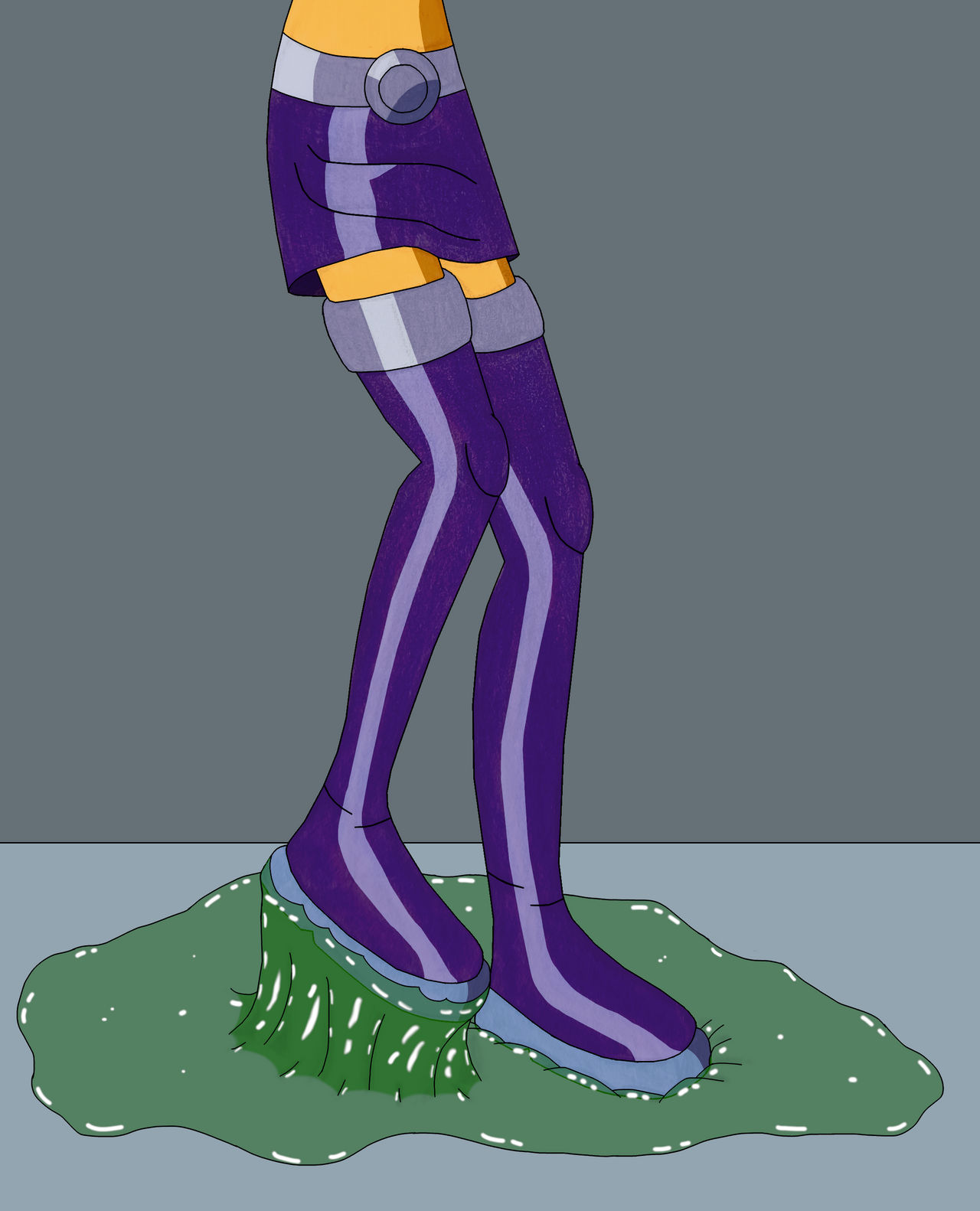 Starfire Stuck In Slime By Dhot9230 On Deviantart