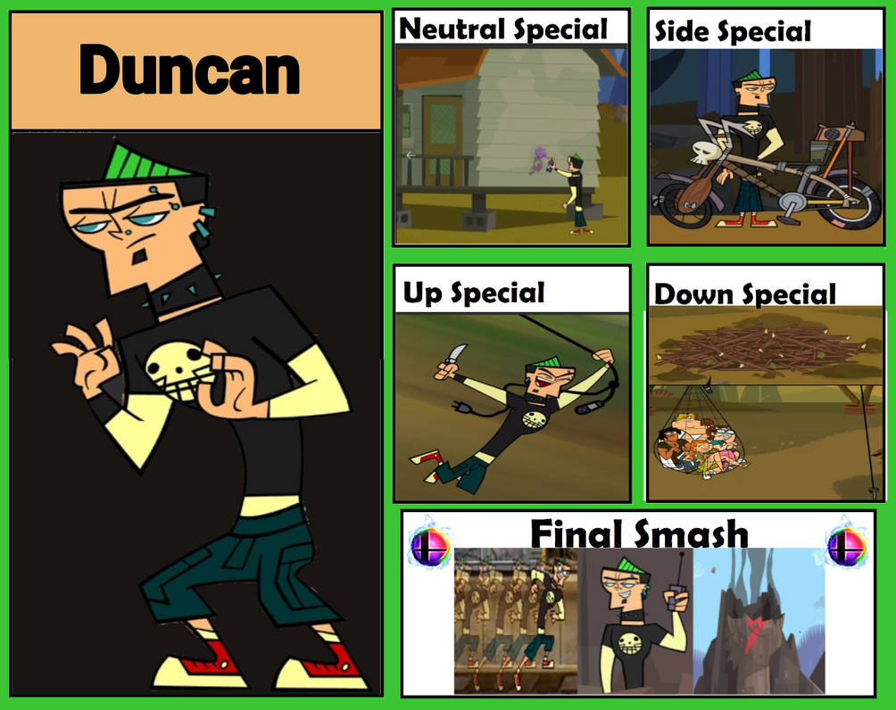Smash Bros Moveset Hero Dark Duncan Total Drama 2 By Jsteen03 On