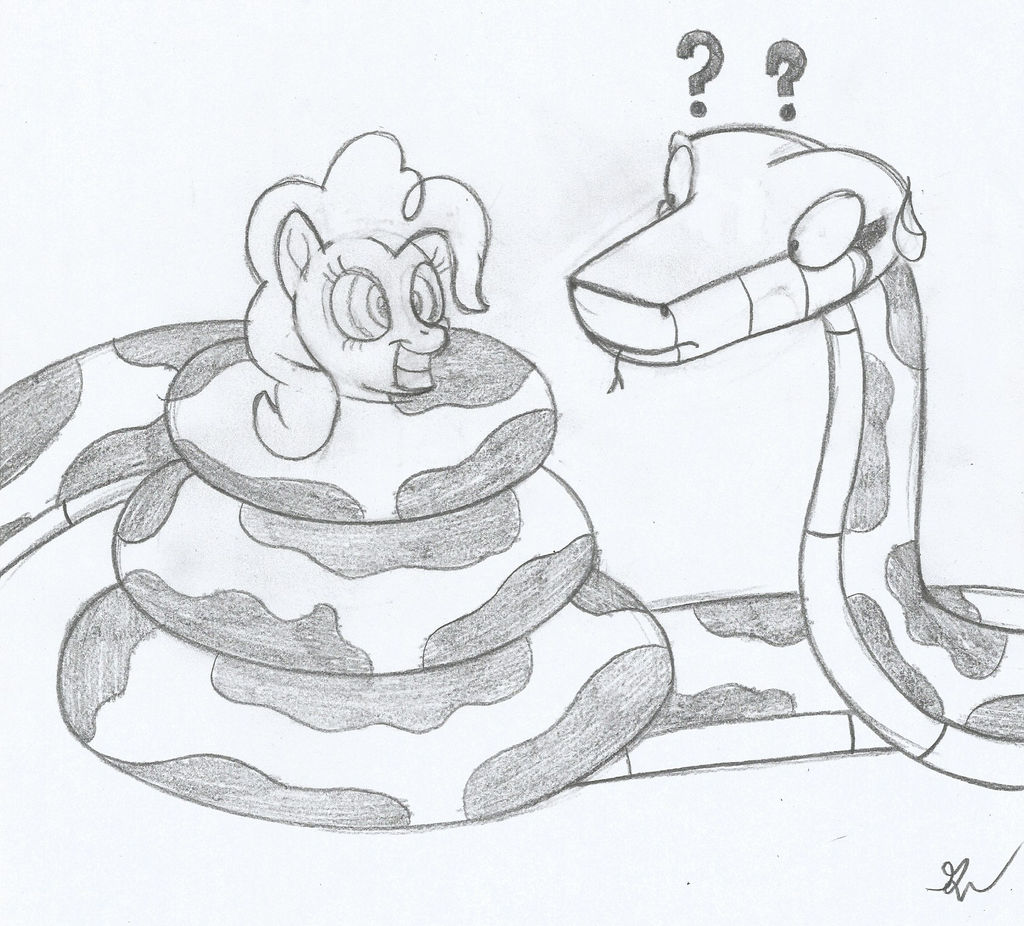 Kaa 2016 And Pinkie Pie Sketch By Lol20 On Deviantart