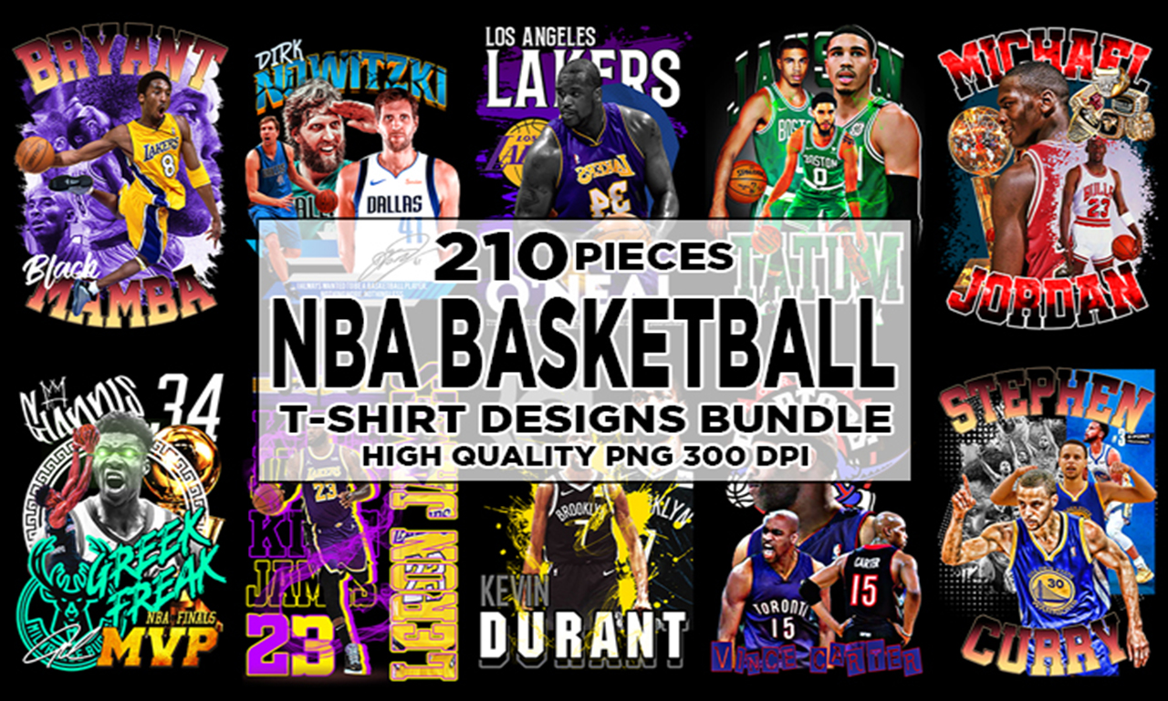 210 Nba Basketball T Shirt Designs Ultimate Bundle By Thegraphex On Deviantart