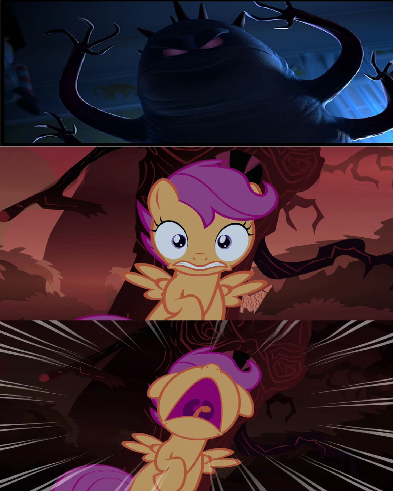 Thaddeus Bile Scares Scootaloo by Disneyponyfan on DeviantArt Thaddeus Bile Scares Scootaloo by Disneyponyfan on DeviantArt