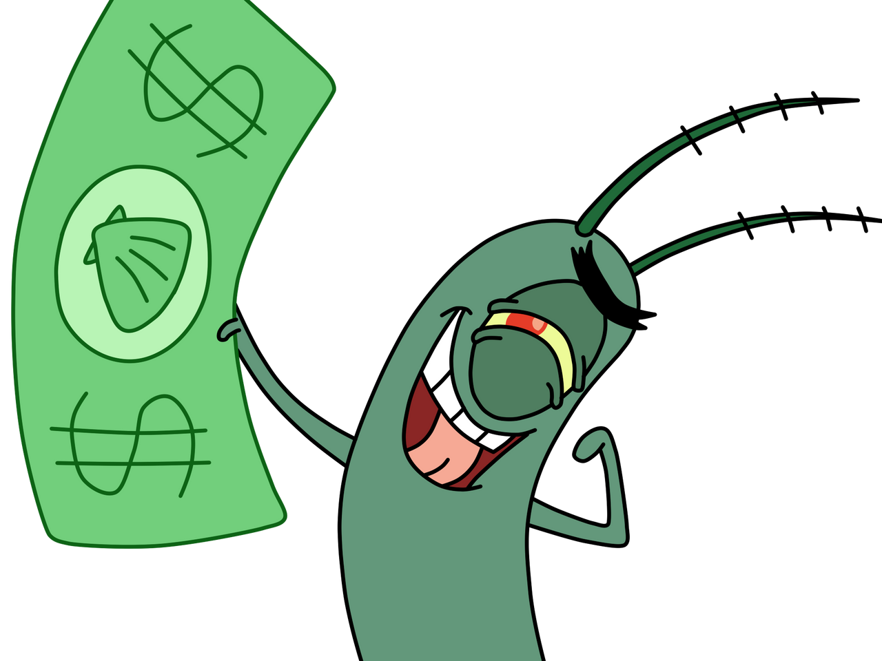 Plankton Holding A Dollar By Jcp Johncarlo On Deviantart