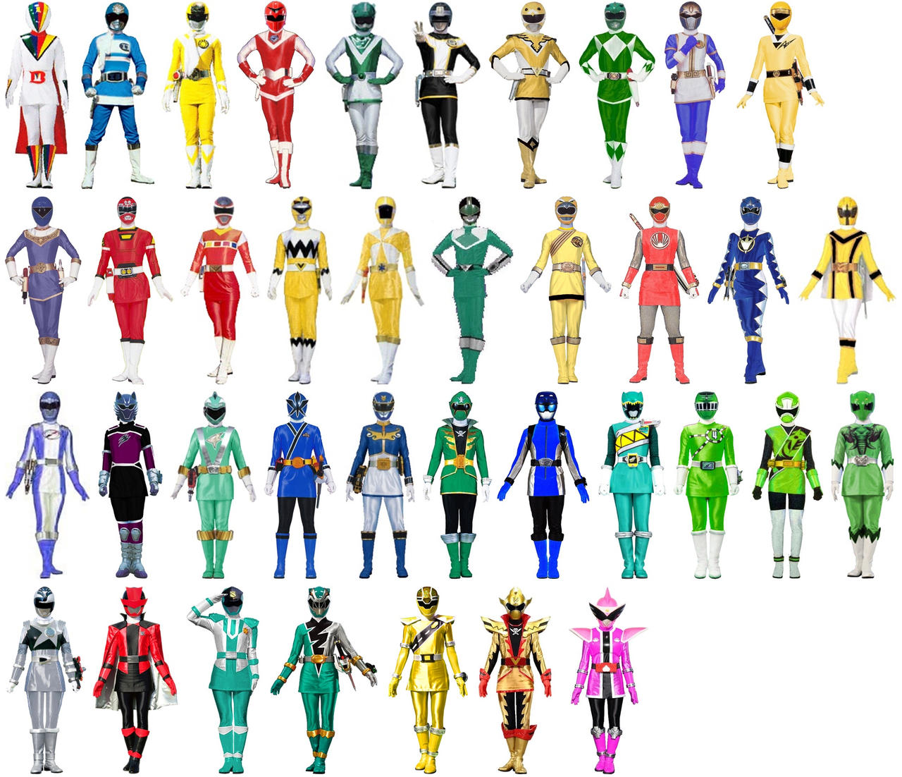 Gender Bended Female Sentai Rangers All Skirts By Mbadidoy95 On Deviantart