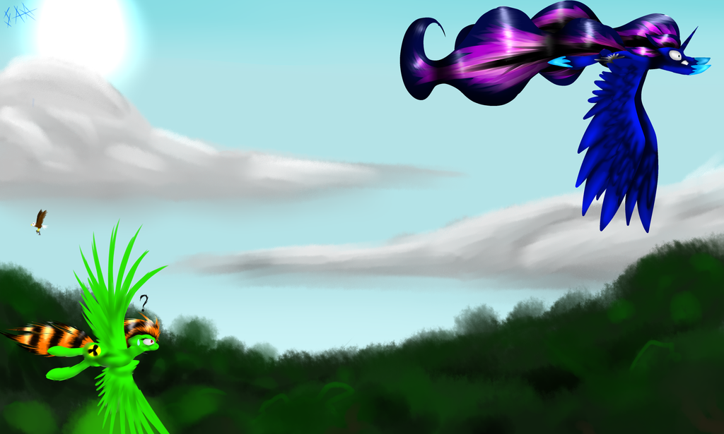 Everfree Forest Patrolling By Inkfire Rainbowprism On Deviantart