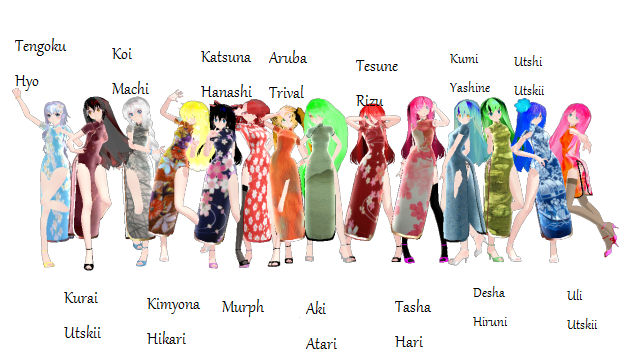 Tda China Dress Models Dl By Pawspals44 On Deviantart