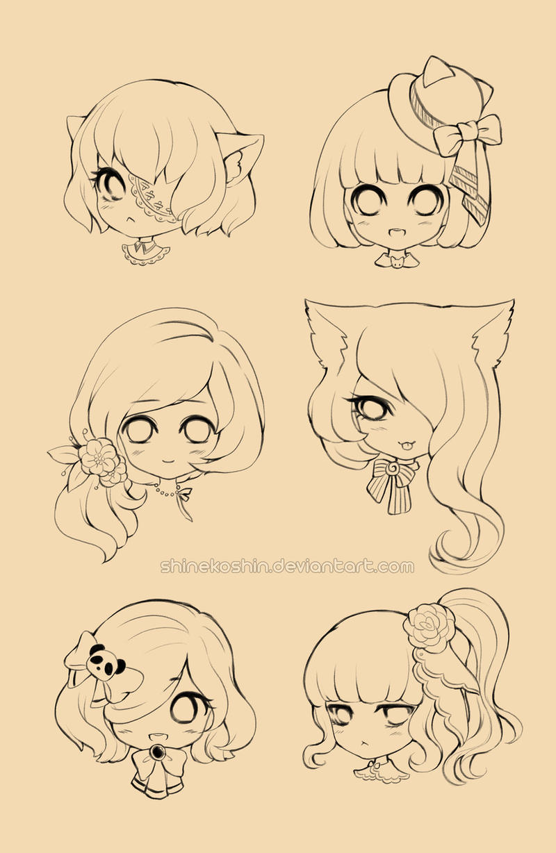 Chibi Human Sketches Set 01 By Shinekoshin On Deviantart