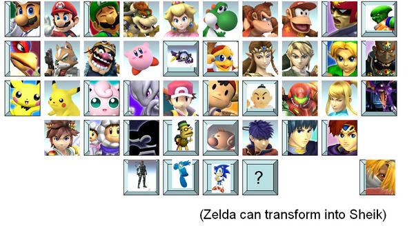 Super Smash Bros Brawl ROSTER by Lakitubro101 on DeviantArt