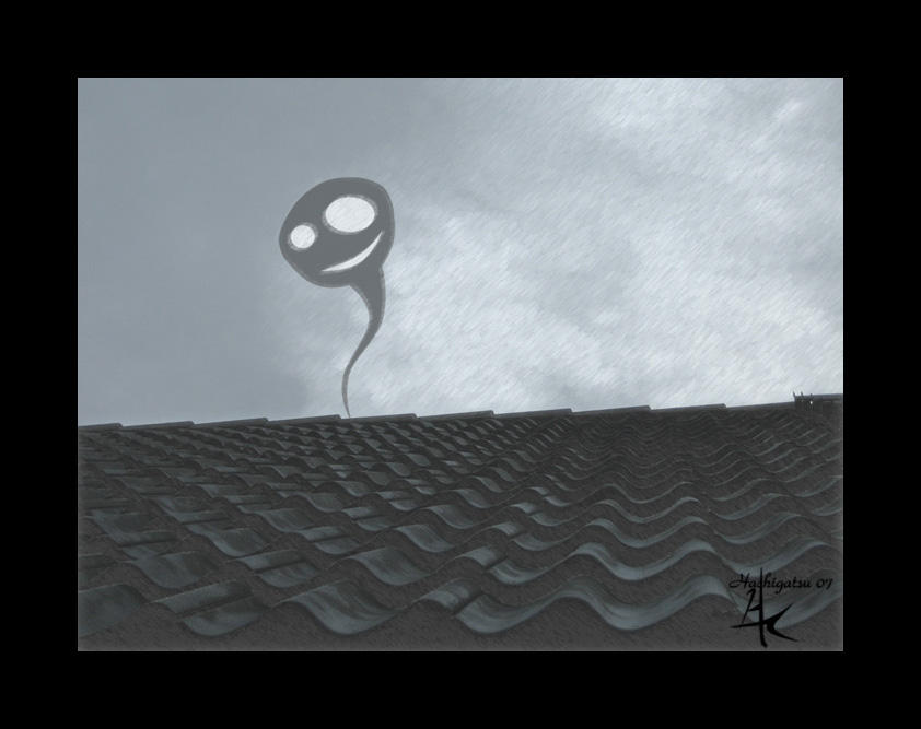 Roof ghost by Hachigatsu on DeviantArt