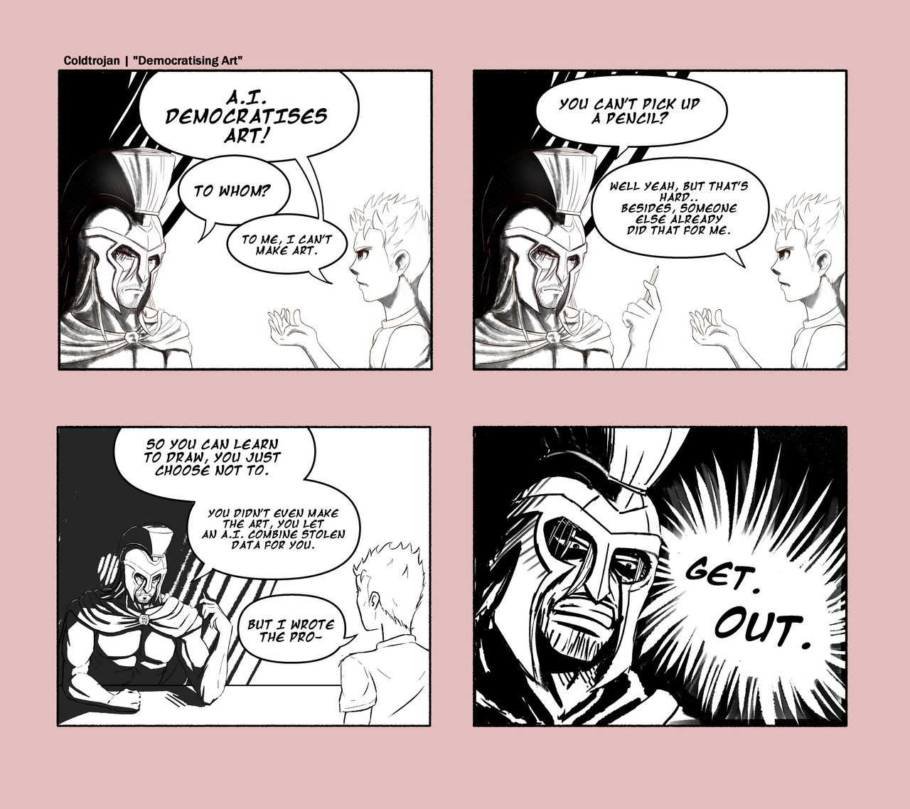 No, AI does not democratize art. by Thecoldtrojan on DeviantArt No, AI does not democratize art. by Thecoldtrojan on DeviantArt