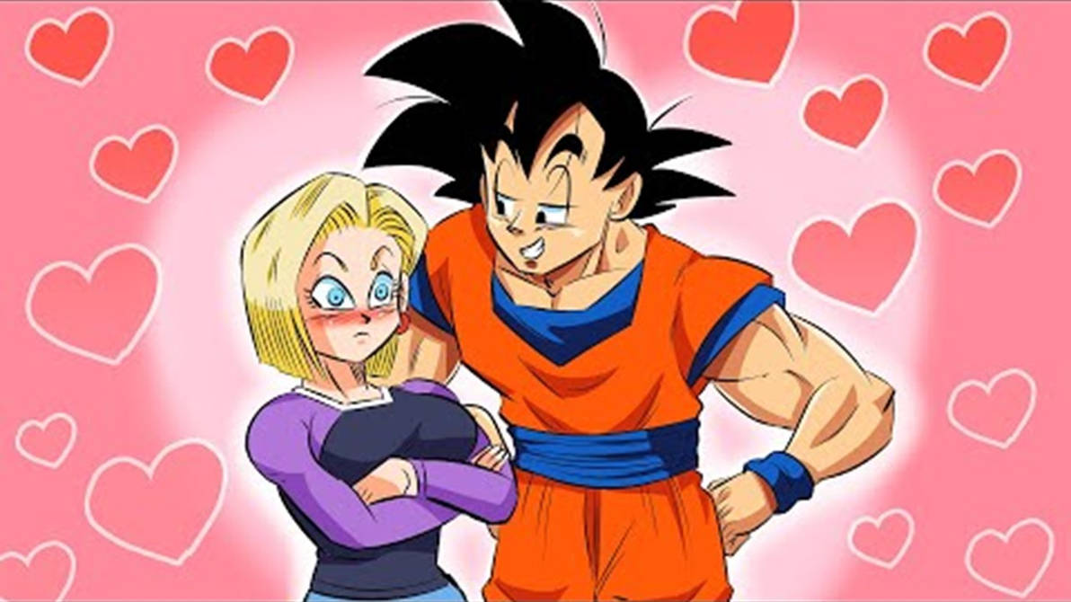 Goku Flirting 18 By Saiyan13 On Deviantart