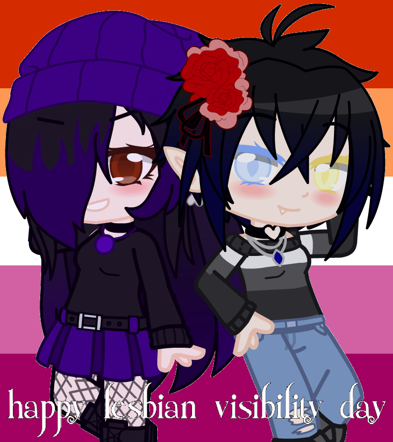 Happy Lesbian Visibility Day Gacha Club By Arwenthecutewolfgirl On