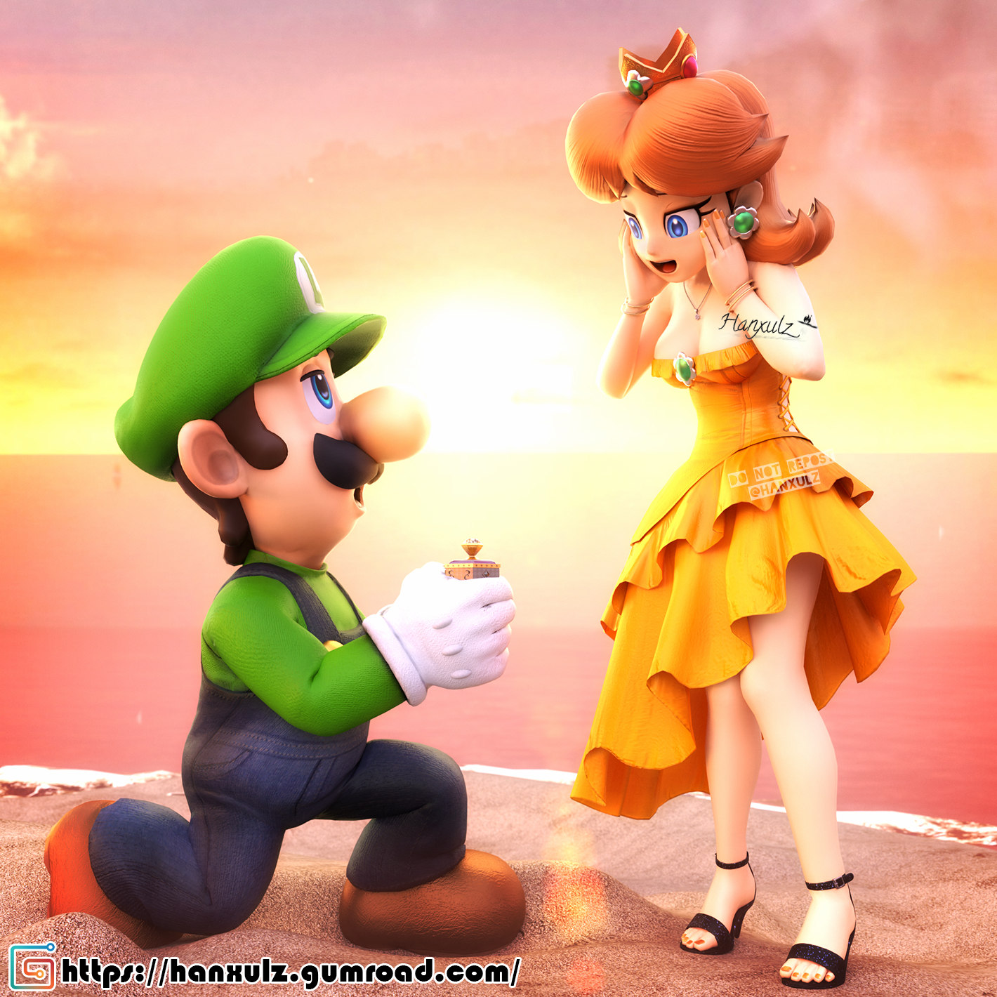 Luigi X Daisy The Proposal By Hanxulz On Deviantart