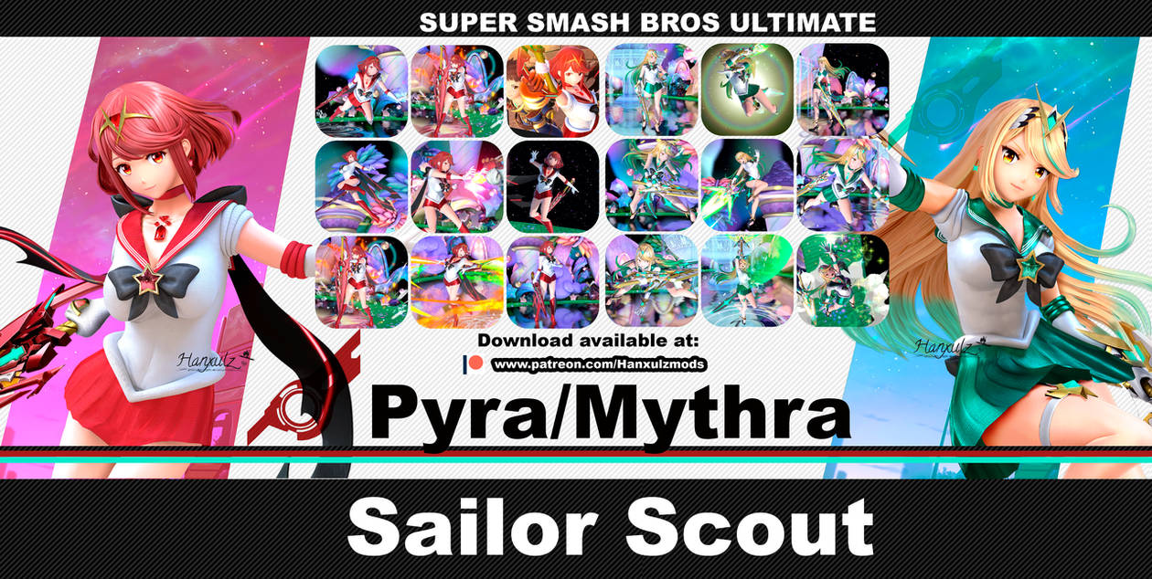 Ssbu Mod Pyra Mythra Sailor Scout By Hanxulz On Deviantart
