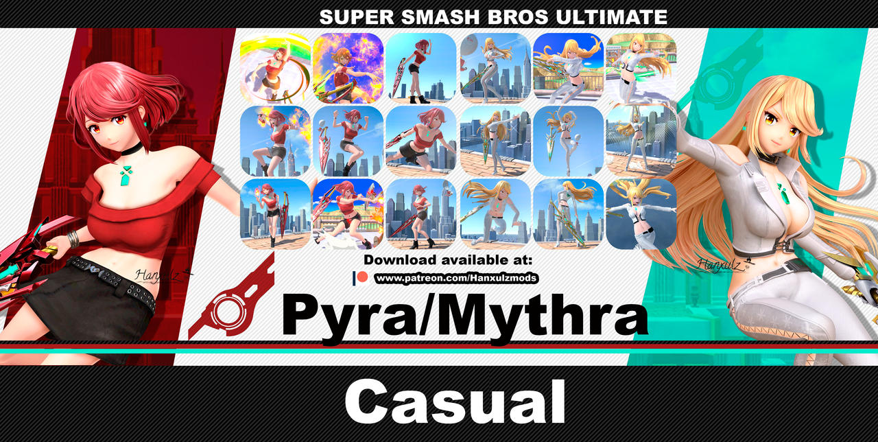 Ssbu Mod Pyra Mythra Casual By Hanxulz On Deviantart