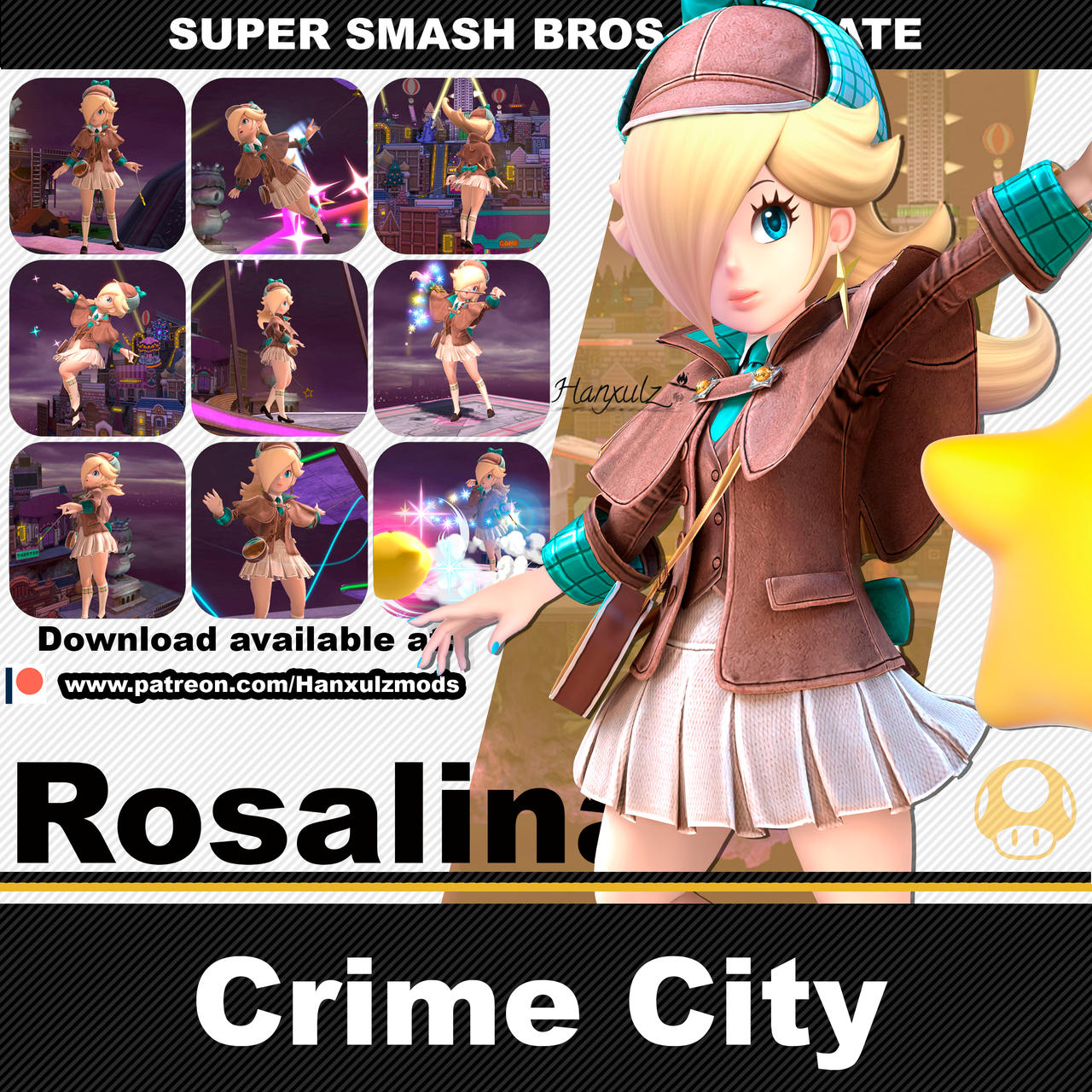 Ssbu Mod Rosalina Crime City Detective By Hanxulz On Deviantart