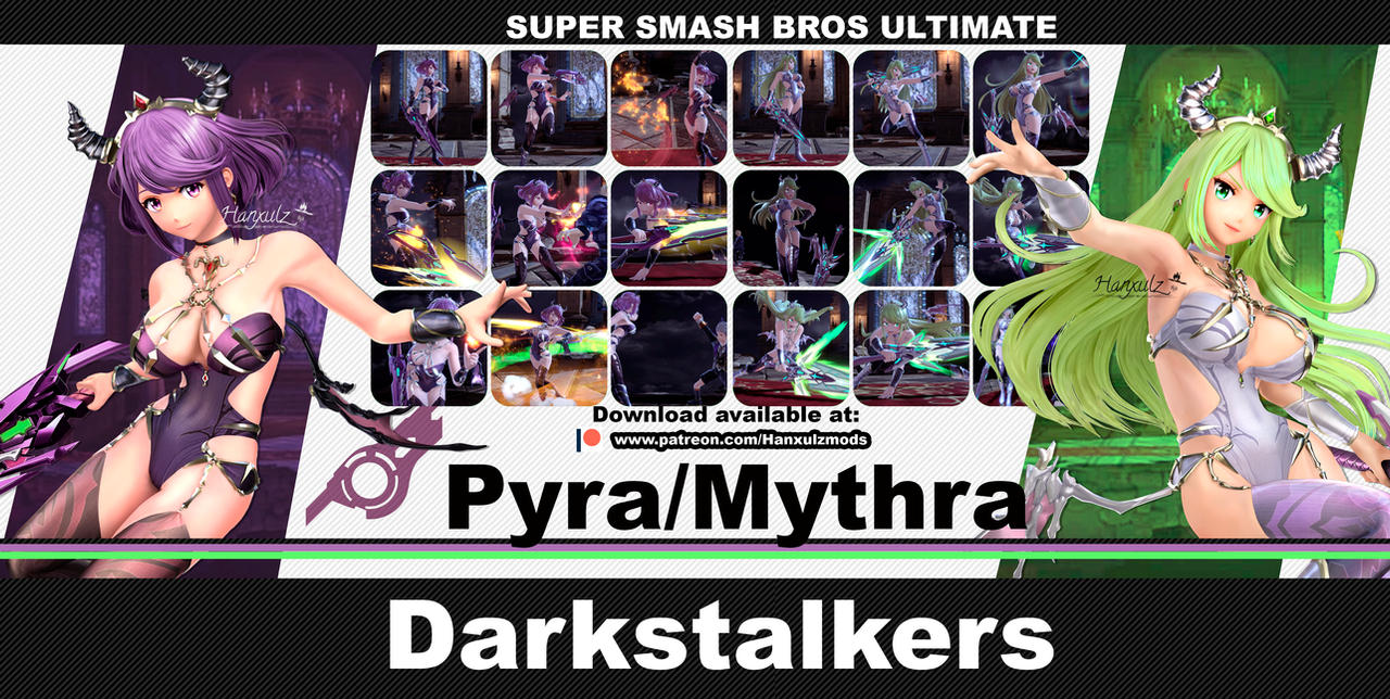 Ssbu Mod Pyra Mythra Darkstalkers By Hanxulz On Deviantart