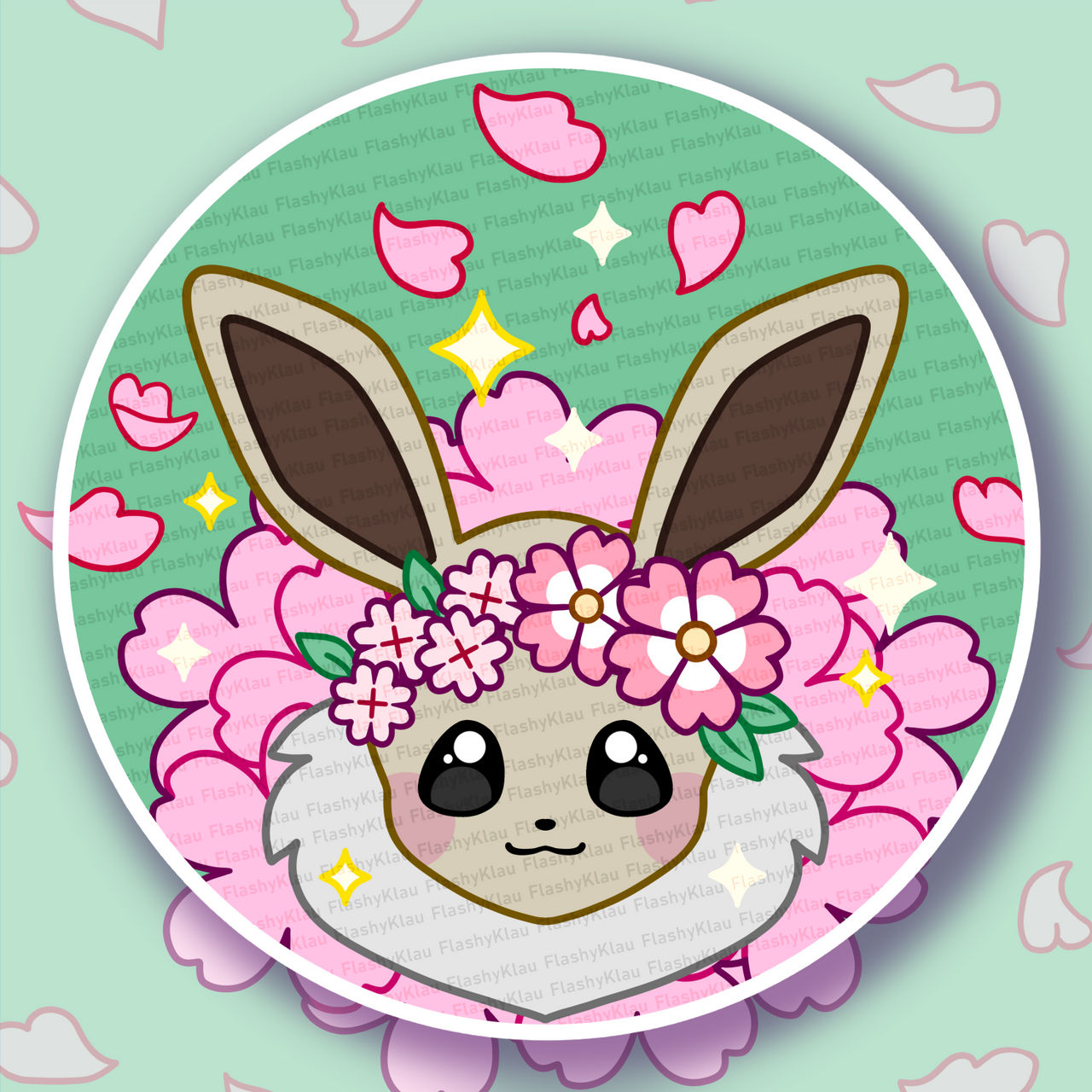 Shiny Eevee By Kawaiiklau On Deviantart