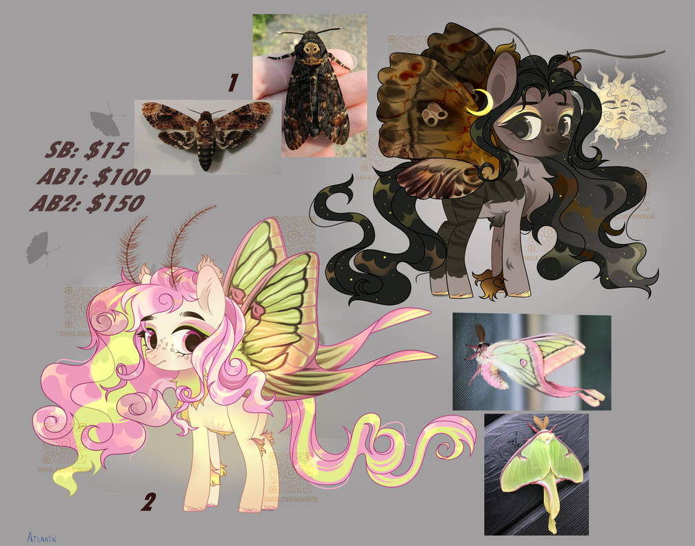 Open Auction Mlp Moths By Mariakarpova123 On Deviantart