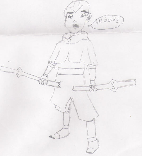 Aang and his staff by G-Luke on DeviantArt