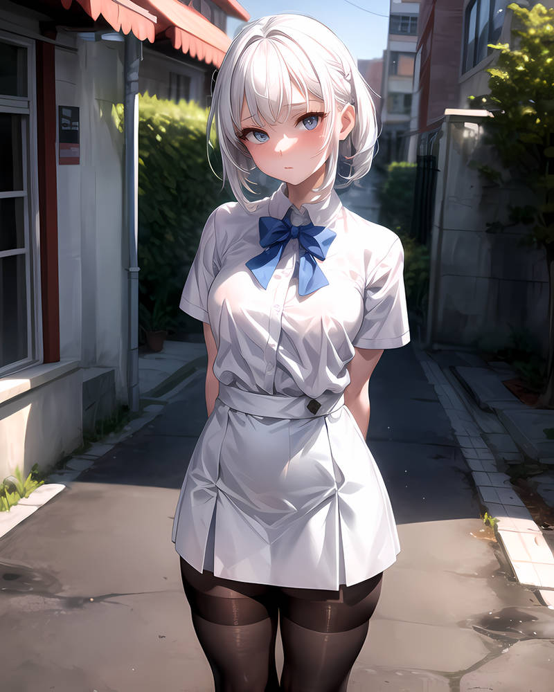 Cute Anime White Hair Girl Portrait By Cuteneurogirls On Deviantart