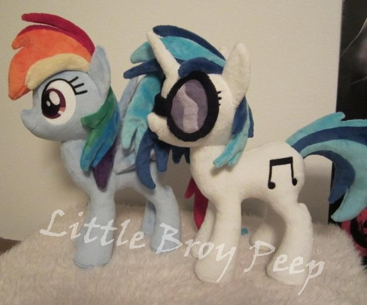 Mlp Rainbow Dash And Vinyl Scratch Plush By Little Broy Peep On Deviantart