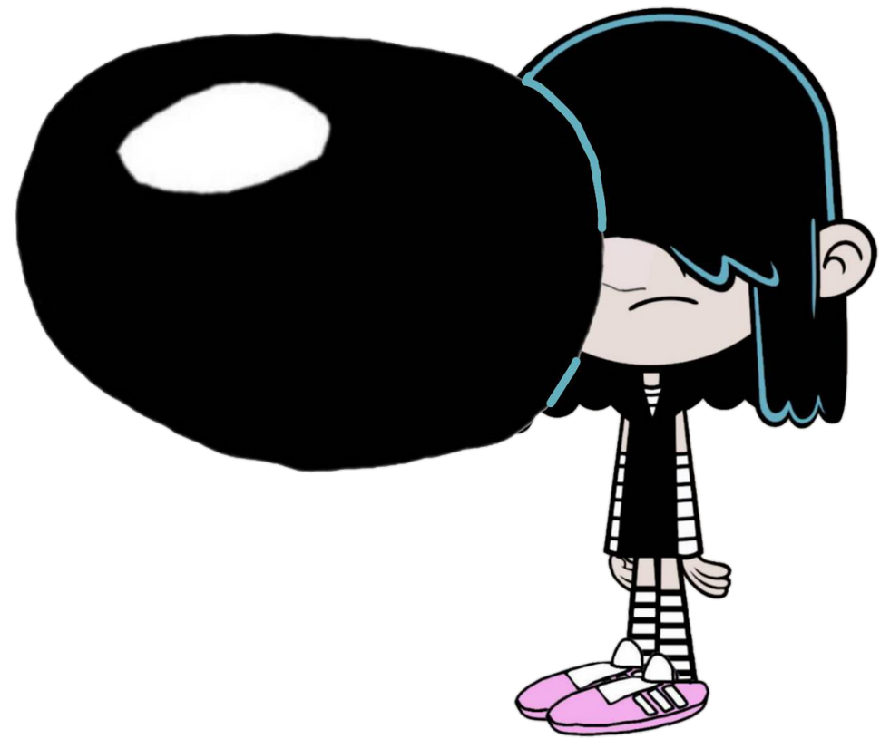 Lucy Loud With Inflatable Shiny Black Nose Vector By