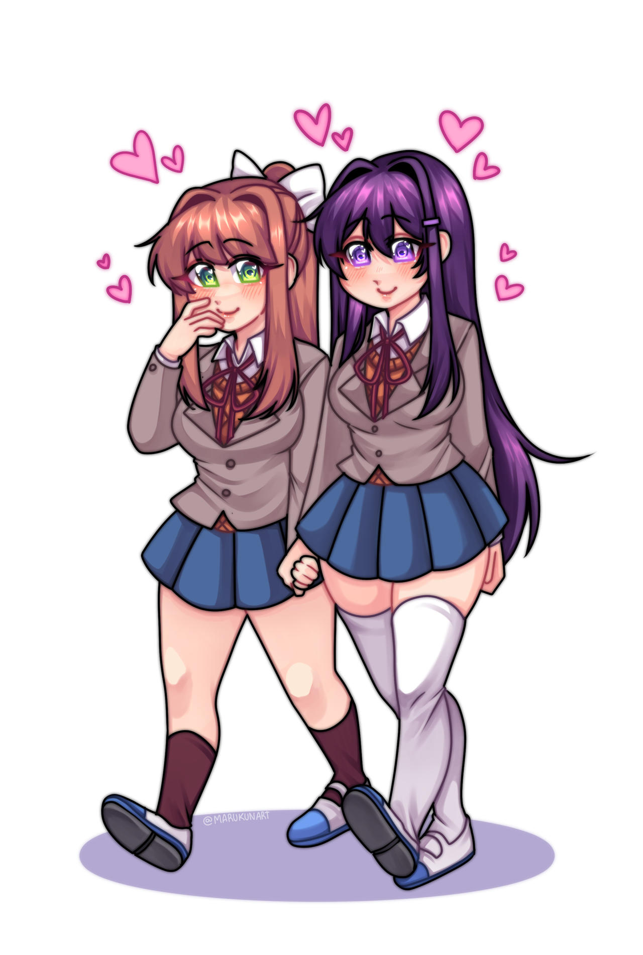 Yuri X Monika Love By Marukun01 On Deviantart
