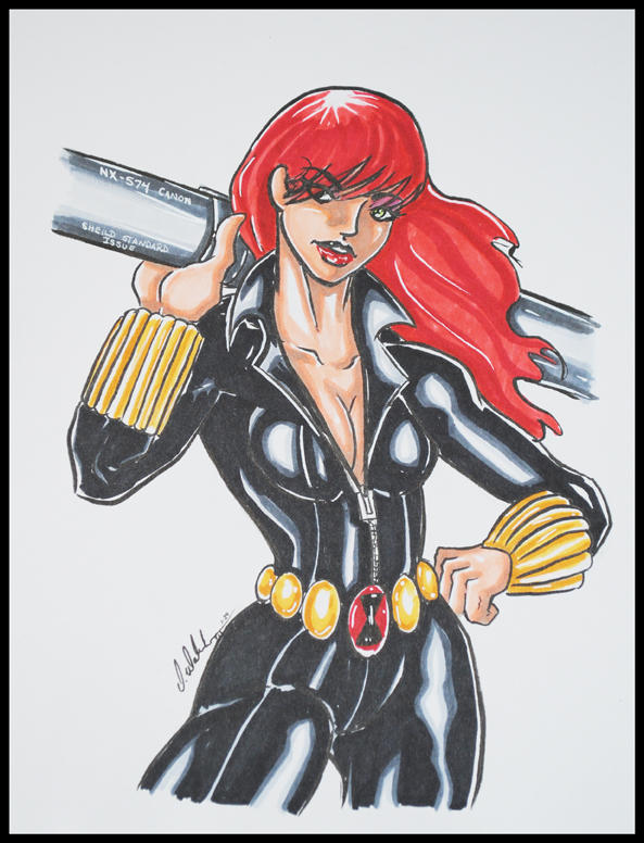 Black Widow Pinup By Iandwalker On Deviantart