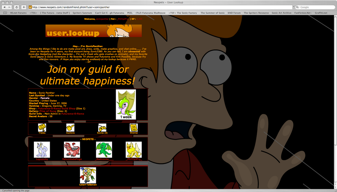 Neopets Userlookup by SonicPanther on DeviantArt