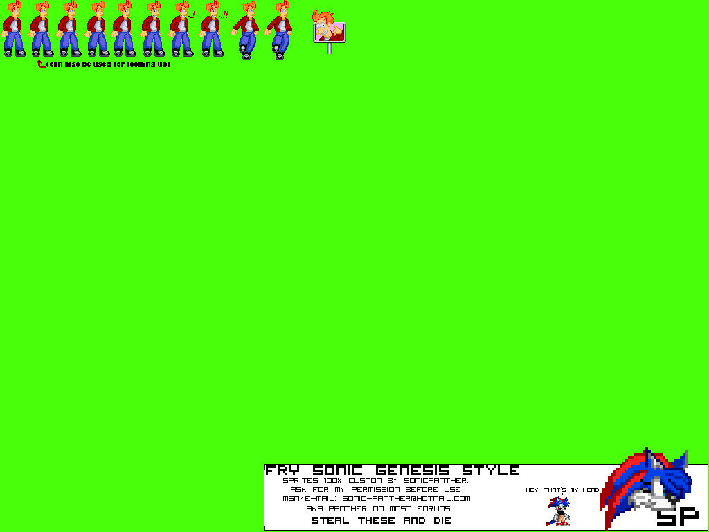 Fry Genesis Sprites by SonicPanther on DeviantArt
