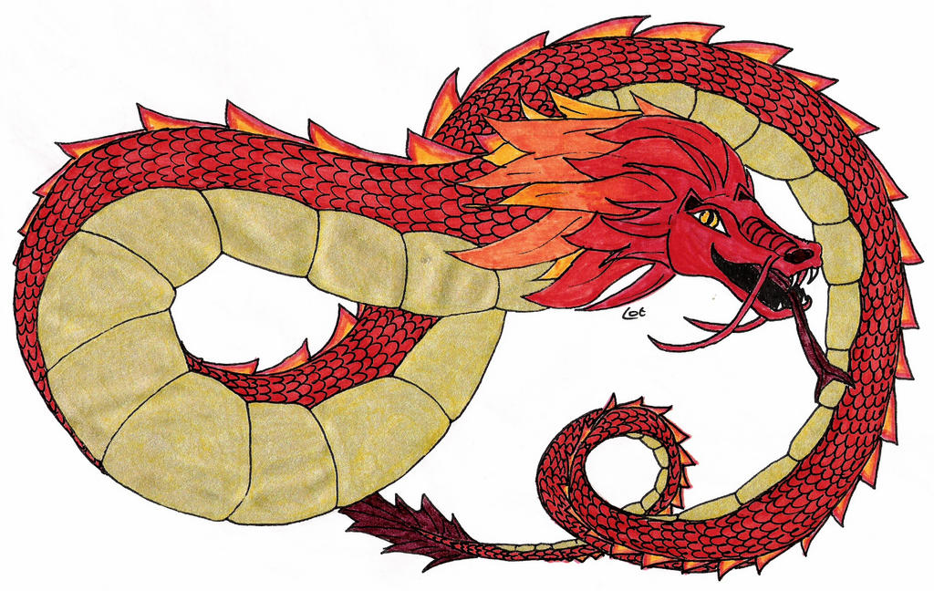 Red and Gold Dragon by Dakduif on DeviantArt