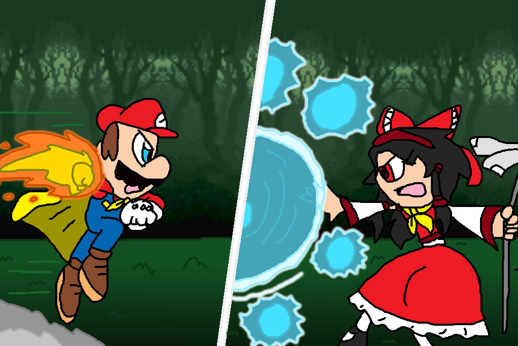 Mario vs Reimu by JH-Production on DeviantArt Mario vs Reimu by JH-Production on DeviantArt