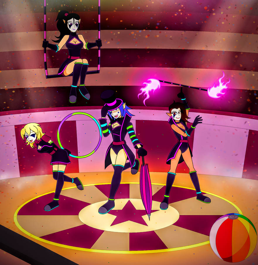 Neon Circus Girls By Official Metalxser By Jh Production On Deviantart