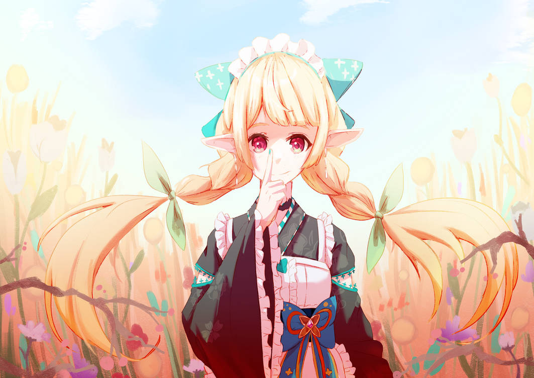 Maid Pomu In The Flower Garden By Mariposaminako On Deviantart