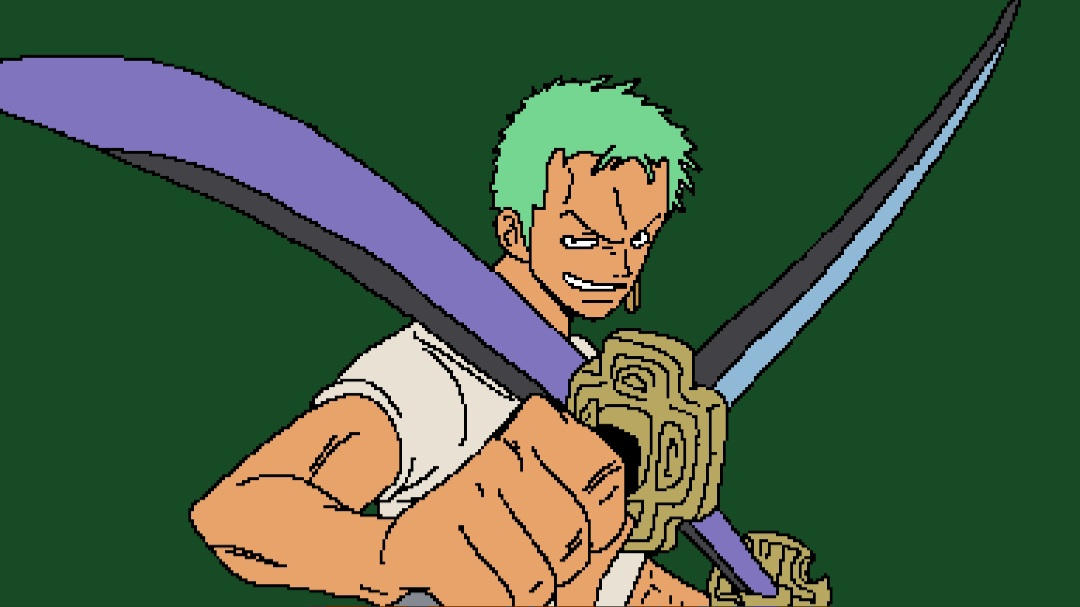 Roronoa Zoro Pixel Art By Chrisaimdead On Deviantart