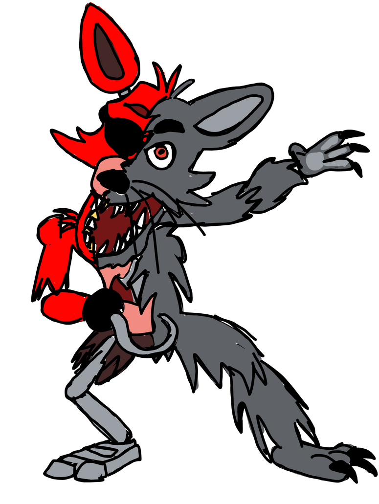 Requested Foxy The Wolfox By Roxannetheartist945 On Deviantart