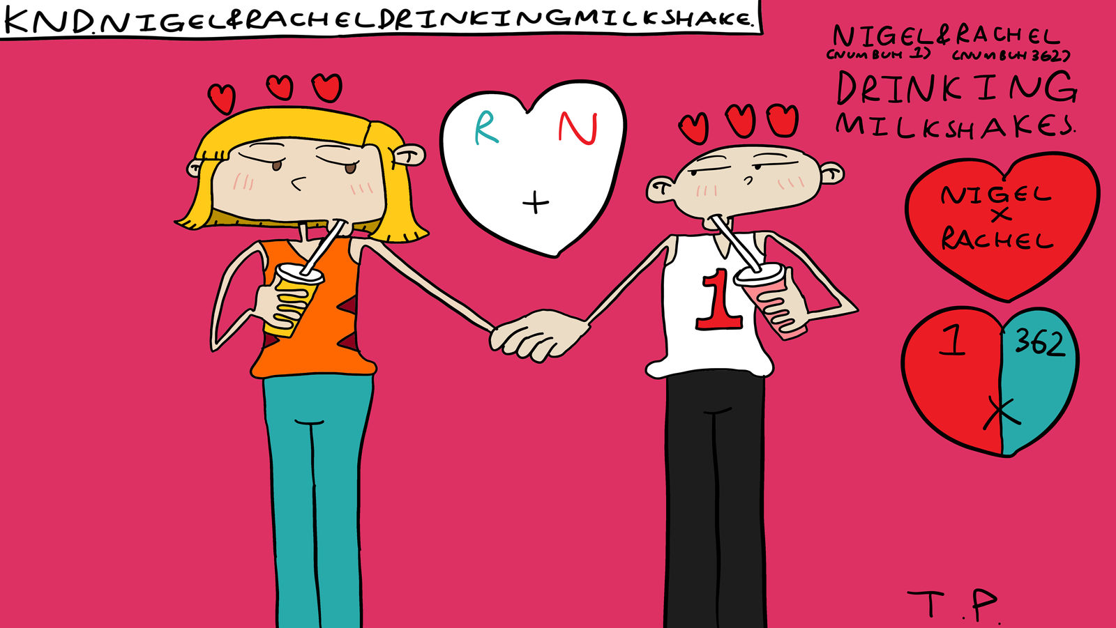 Knd Fanart674nigel N Rachel Drinking Milkshake By Trentpage On