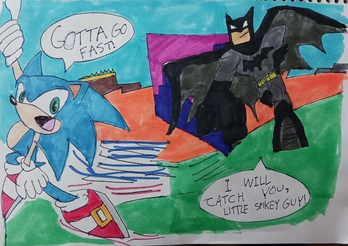 Batman Vs Sonic By Ninjaturtles0319 On Deviantart