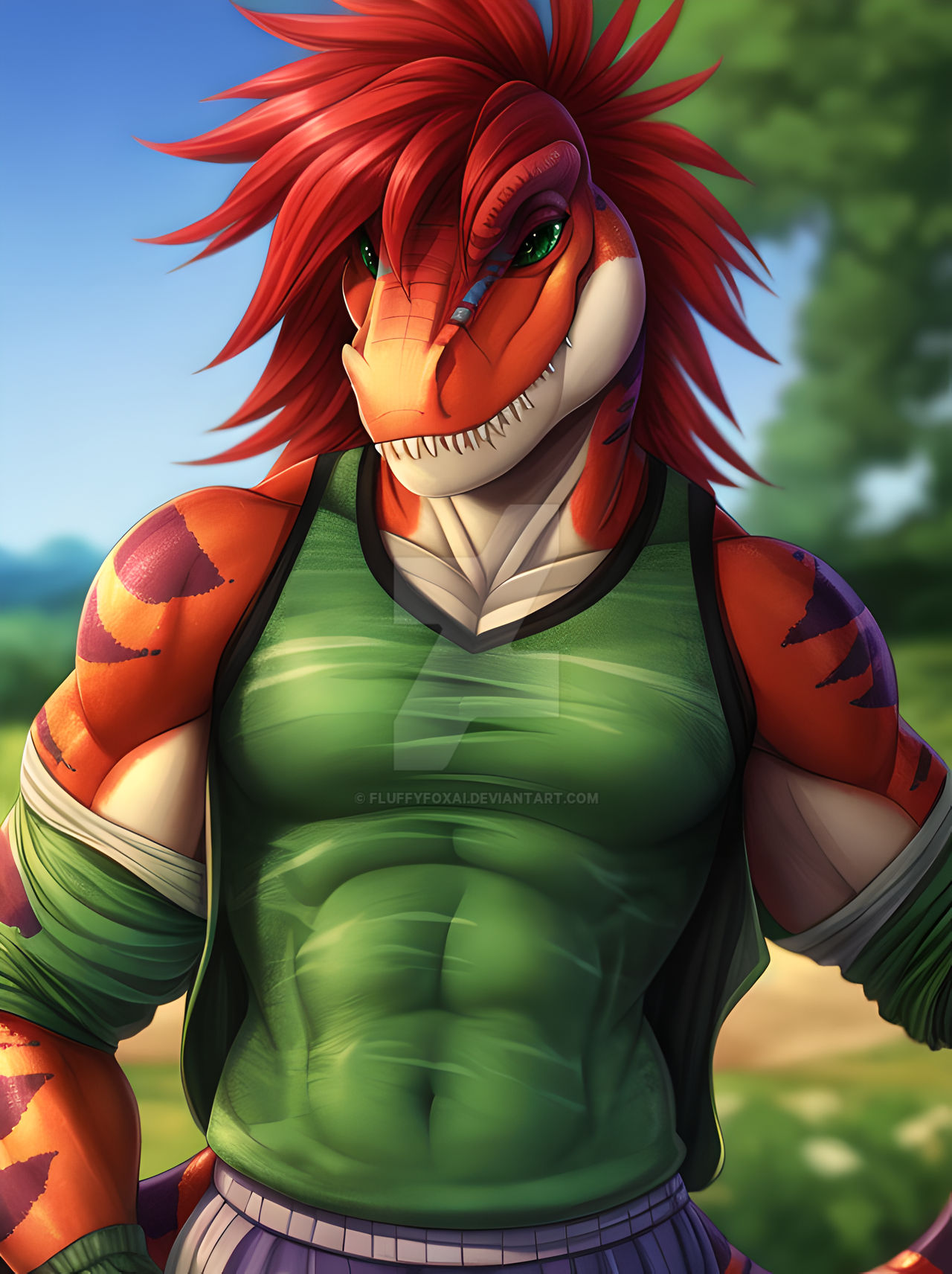 Open Red T Rex Guy By Fluffyfoxai On Deviantart