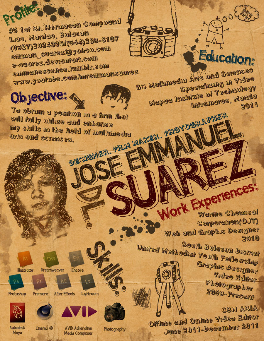 Emmans Creative Resume By E Suarez On Deviantart