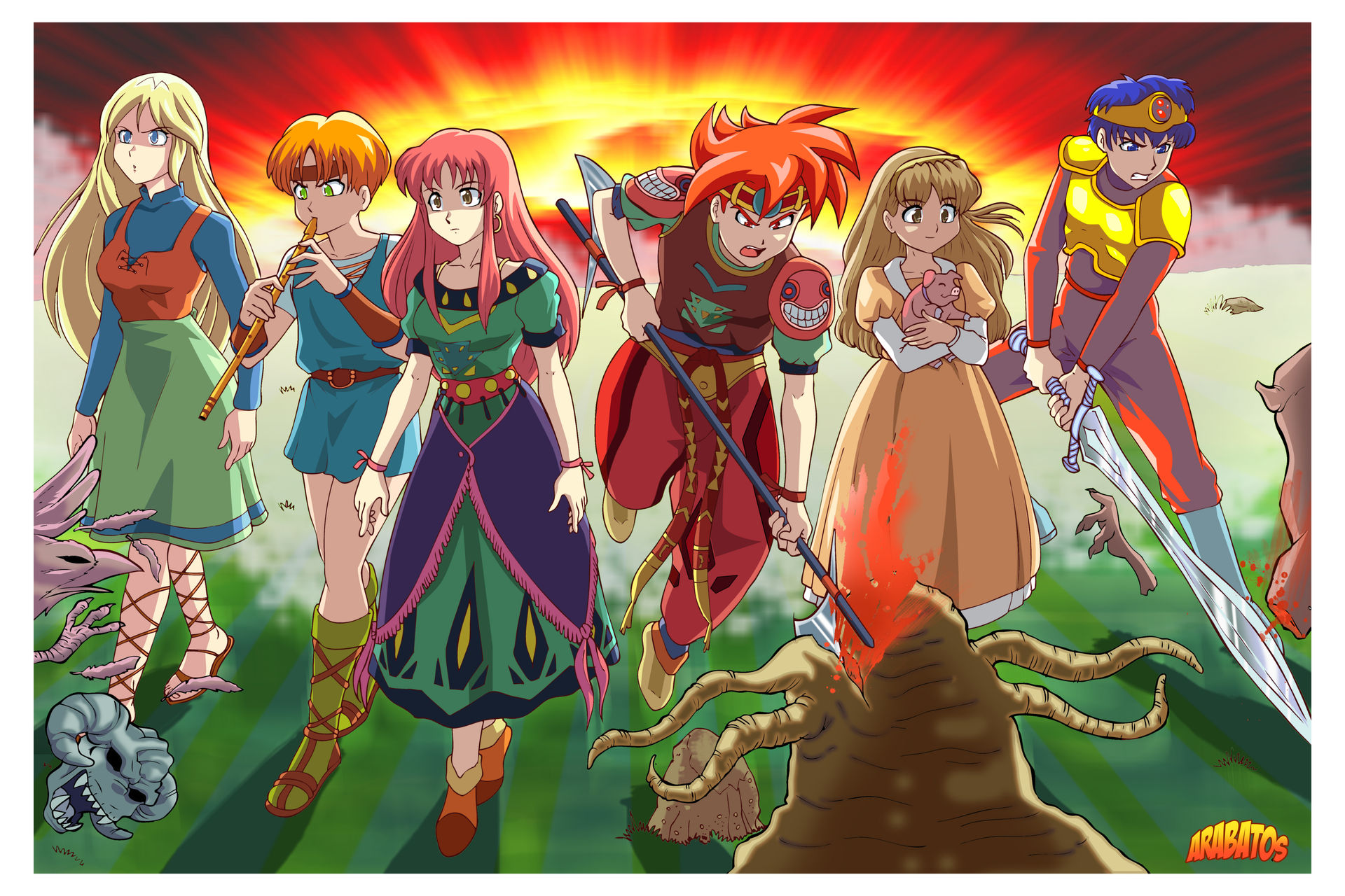Gaias And Girls Together By Yet One More Idiot On Deviantart