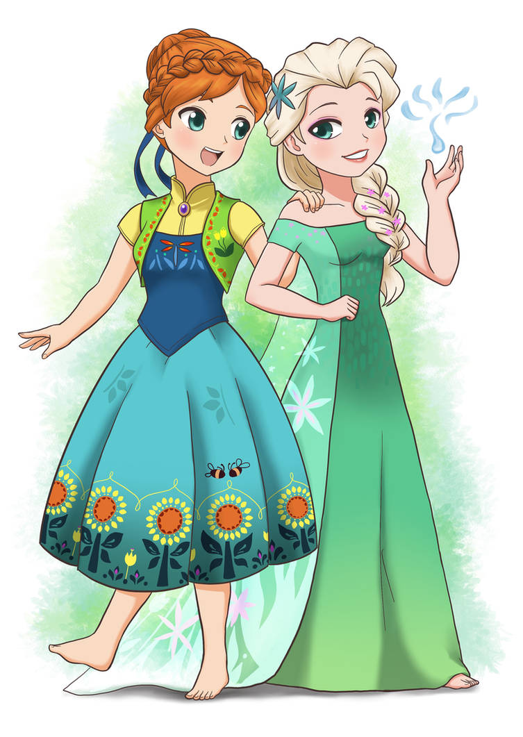 Princess Anna And Queen Elsa Frozen Fever By Yet One More Idiot On Deviantart